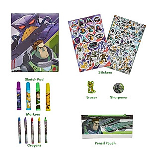 Innovative Designs Disney Pixar Toy Story Buzz Lightyear Coloring Art and Sticker Set for Boys and Girls, 30 Pcs.