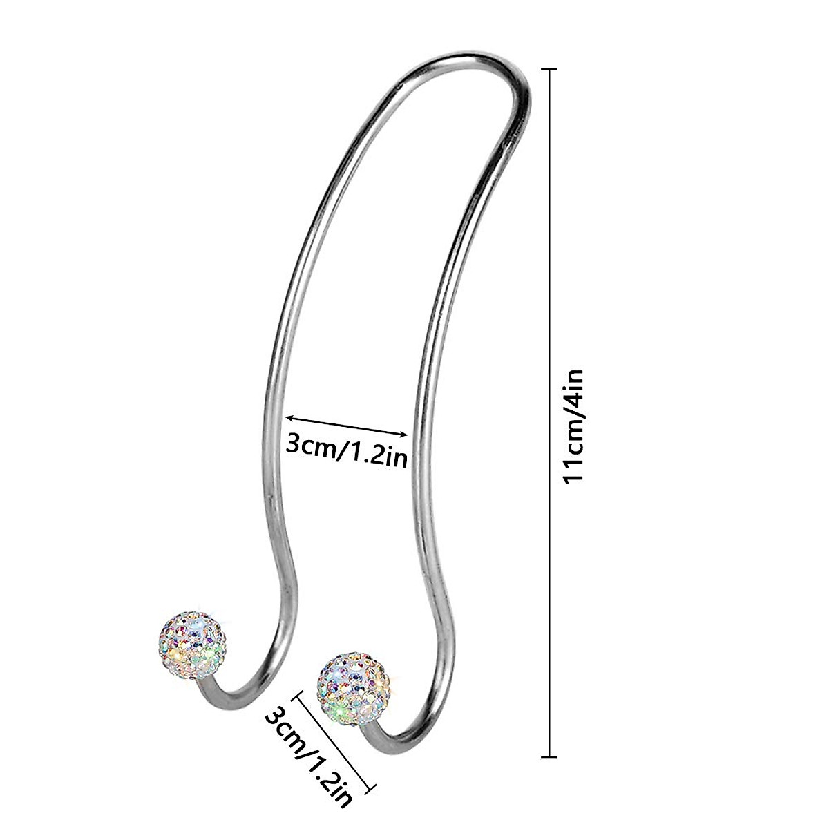 SAVORI Auto Hooks Bling Car Hangers Organizer Seat Headrest Hooks Strong and Durable Backseat Hanger Storage Universal for SUV Truck Vehicle 2 Pack (AB)