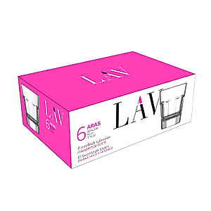 lav Scotch Shot Glasses Set of 6 - Clear Tequila Shot Cups for Parties 1.5 Oz - Plain Shot Glass Set Perfect for Gift and Wedding Parties - Made in Europe