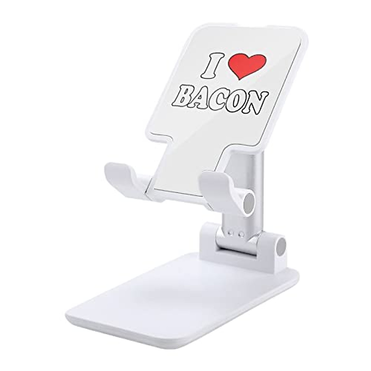 I Love Bacon Cell Phone Stand Foldable Tablet Holder Adjustable Cradle Desktop Accessories for Desk