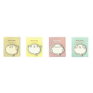 Cute Sticky Note Pads - Smiling Expressions - Pack of 4 - Fun Sticky Notes