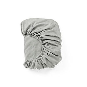 Coyuchi Cloud Brushed Organic Flannel Fitted Sheet, Pale Gray Heather (King)