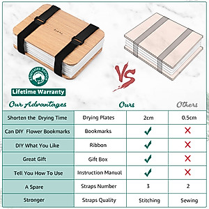 Suziko Flower Press Professional Flower Press Kit 6 Layers 6.3 x 8.3 inch Flower Press Kit, Flower Pressing Kit for Adults Kids, Great Gift