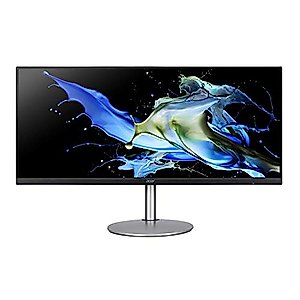 Acer CB342CK smiiphzx 34" UltraWide QHD (3440 x 1440) IPS Zero Frame Monitor with AMD Radeon FREESYNC Technology, 1ms VRB, 75Hz Refresh, Silver (Windows Only) (Renewed)