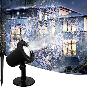Christmas Snowflake Projection Lights, Coniengk LED Outdoor Projector Lamp, IP65 Waterproof Outdoor Landscape Lighting Snowfall Night Light for Xmas, Holiday, Party, Garden, Patio, Home Decor