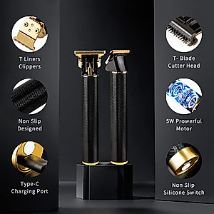 YOUNMI Hair Clippers for Man, Cordless Hair Clippers, Body Hair Trimmer, Professional Hair Clippers, Electric Trimmer for Men IPX4 Waterproof with Comb Guides, USB Rechargeable, Haircut Machine
