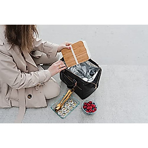 LILY BELL Insulated Bag for Women - 100% leakproof lining - 2 Side Pockets Thermal Bag with Adjustable Shoulder Strap - Large capacity Design - 6.5 Hours Cooling or Heating - Best for Picnic