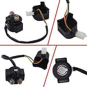 JDLLONG 2 Bolt Starter Motor and Solenoid Starter Relay Fit for TAOTAO for JETMOTO for ROKETA SUNL 50cc 70cc 90cc 110cc Chinese ATV