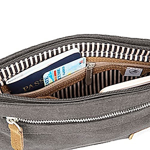 Travelon Women's Anti-Theft Heritage Small Crossbody Cross Body Bag, Pewter, One Size - 33226 540