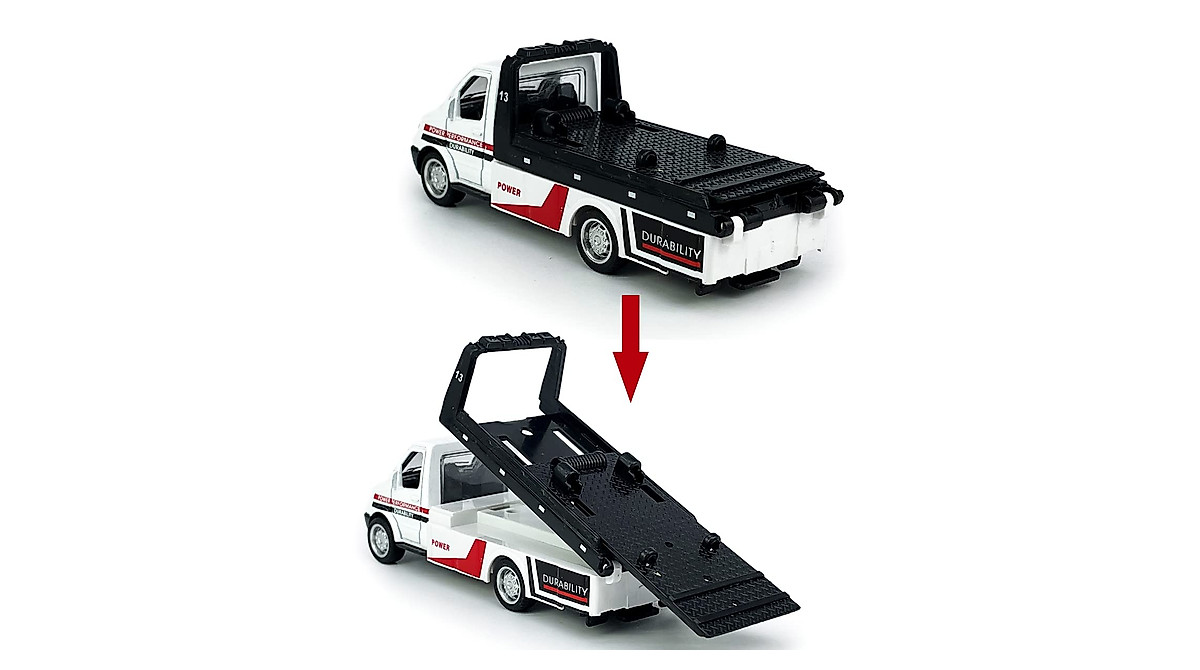 Flatbed Truck Toy for Kids - 2 in 1 Playset