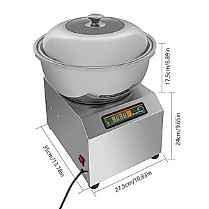 Leblett Commercial Dough Mixer,17.6lbs 1100W 1400r/min Large Capacity Electric Dough Maker,Stainless Steel Dough Mixing Machine with Bi-directional Rotating Design,for Home and Commercial Use