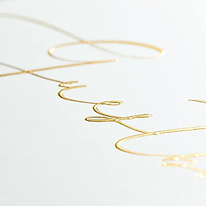 TRULIVA Wedding Guest Book, Sign in Guest Book for Wedding Reception, 9"x7", Hardcover, Gold Foil Guestbook (Lined, Guestbook)