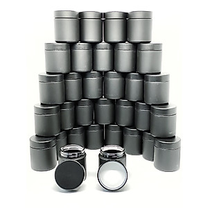 Skunkworx Packaging Black Child Resistant 3oz Glass Jars - 32 Pack