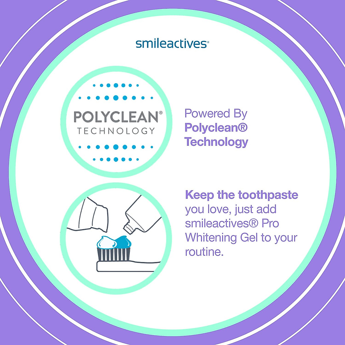 Smileactives Power Teeth Whitening Gel - Add to Toothpaste for Whiter Teeth and Brighter Smile - 2oz Pump Bottle + Smileactives Advanced Teeth Whitening Pens - Vanilla Mint (Pack of 2)