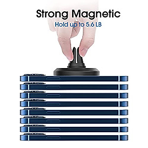 TechMatte Magnetic Vent Car Phone Mount Compatible with iPhone 14 iPhone 13, iPhone 12, Pro, Pro Max, Mini, iPhone 14 Plus and MagSafe Case (Blue)