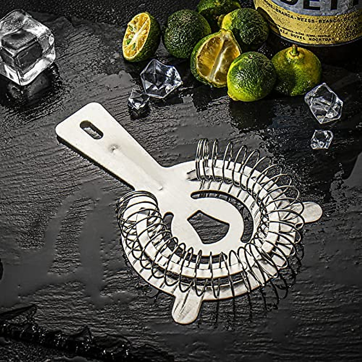 WUWEOT 9 Pack Cocktail Strainer, 6" Professional Stainless Steel Bar Strainer, Silver