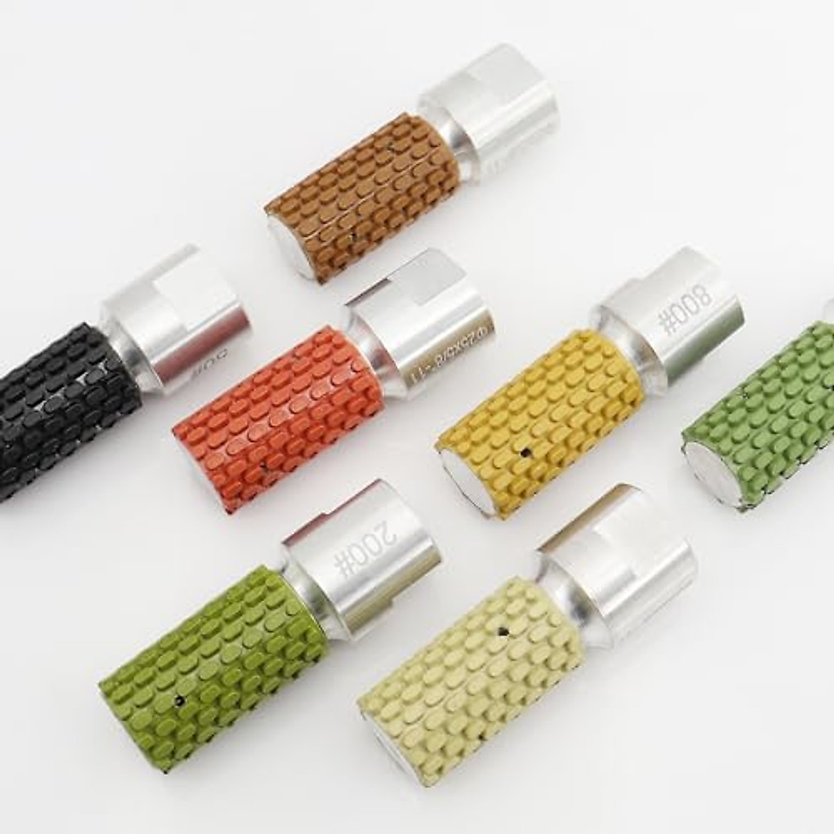 HOMESOM 1 Inch Wet Diamond Polishing Drum Wheels with 5/8"-11 Thread for Polishing Marble Granite Concrete Undermount Sink Countertop(7pcs)