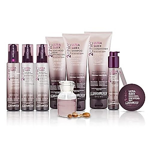 GIOVANNI 2chic Ultra Sleek Hair Styling Wax - Brazilian Phyto-Keratin & Moroccan Argan Oil, Strong Hold Keeps Hair In Place, Nourishing Anti-Frizz Formula, No Parabens, Color Safe - 2 oz