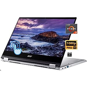 Acer 2023 Flagship X360 Chromebook 14/'' FHD IPS Touchscreen Spin 514 2-in-1 Convertible,AMD Ryzen 3 3250C (Upto 3.5 GHz),8GB RAM,128GB eMMC,WiFi,Long Battery,Chrome OS+HubxcelAccessory,Silver