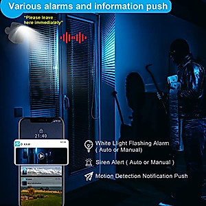 BEENOCAM 3MP 2K Solar Security Camera Wireless Outdoor Rechargeable Battery Powered WiFi Surveillance Camera for Outside/Indoor with Spotlight Siren, Motion Detection, Color Night Vision