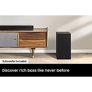 SAMSUNG HW-B650 3.1ch Soundbar w/Dolby 5.1 DTS Virtual:X, Bass Boosted, Built-in Center Speaker, Bluetooth Multi Connection, Voice Enhance & Night Mode, Subwoofer Included, 2022