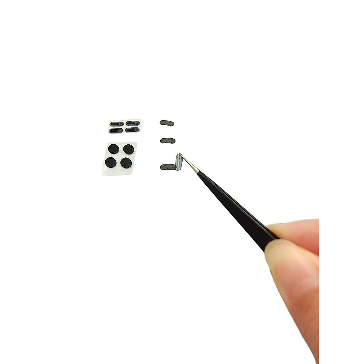 ZG0I7 Earphone Mesh Filter for Airpords Pro Repair Parts Replacement Dustproof Filter Tool Set 2 Pairs with Anti Static Stainless Steel Tweezer