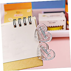 Operitacx 40 Pcs Transparent Love Clip Heavy Duty Bag Clips Money Binder Clips Coffee Bag Seal Clip Large Chip Clips Portable Bag Clips Frog Chip Clips Food Sketchpad Holder Plastic Student