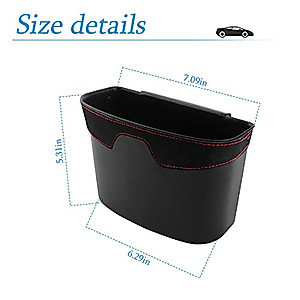 AUCELI Car Trash Can, Dustbin Container for Auto Seatback, Hanging Mini Car Garbage Bin, Portable Rubbish Waste Basket Storage Organizer with Clip, Interior Accessories for Vehicle Home Office