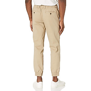 Amazon Essentials Joggers for Men, Cotton, Slim-Fit, Comfortable, Stylish, Large, Khaki Brown