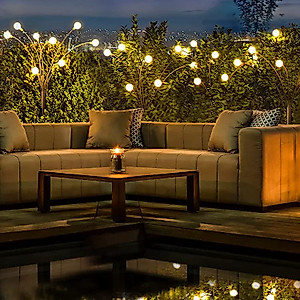 TYUWGMS Solar Lights Outdoor,Swaying Garden Firefly Lights, Solar Garden Lights, Waterproof Fairy Decor Outdoor Solar Lights,Ideal for Patio, Yard, Path Fence