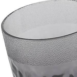 YOUTHINK Drinking Glass, 200ml Drinking Glass Flower Tea Cup Small Beer Mug Acrylic Cup for Home Party Stackable Plastic Drinkware(grey)