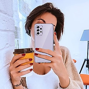 ivoler [4 in 1 Case for Samsung Galaxy A52 5G / 4G / Galaxy A52S 5G 6.5" with 3 Pack Tempered Glass Screen Protector, Clear Slim Soft TPU Silicone Protective Shockproof Phone Case- Clear