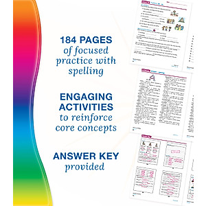 Spectrum 6th Grade Spelling Workbook, Grammar and Handwriting Practice With Root Words, Diphthongs, Prefixes, Suffixes, 6th Grade Workbook With English Dictionary, Classroom or Homeschool Curriculum