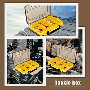 BESPORTBLE 2 Pcs Fishing Tackle Box Fishing Lure Box Compartments Fishing Tackle Tray Fishing Bait Storage Case Jewelry Making Findings Container Organizer