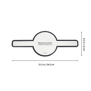 Operitacx Silicone Baking Mat for Dutch Oven Bread Baking Non- Stick Dough Rolling Pad with Long Handles Reusable Table Sheet White Black