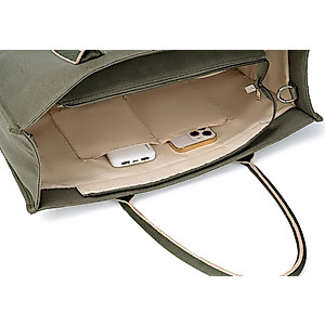 Laptop Tote Bag for Women Work 15.6 inch Canvas Shoulder Bags Computer Messenger Purse Teacher Handbag Office Briefcase