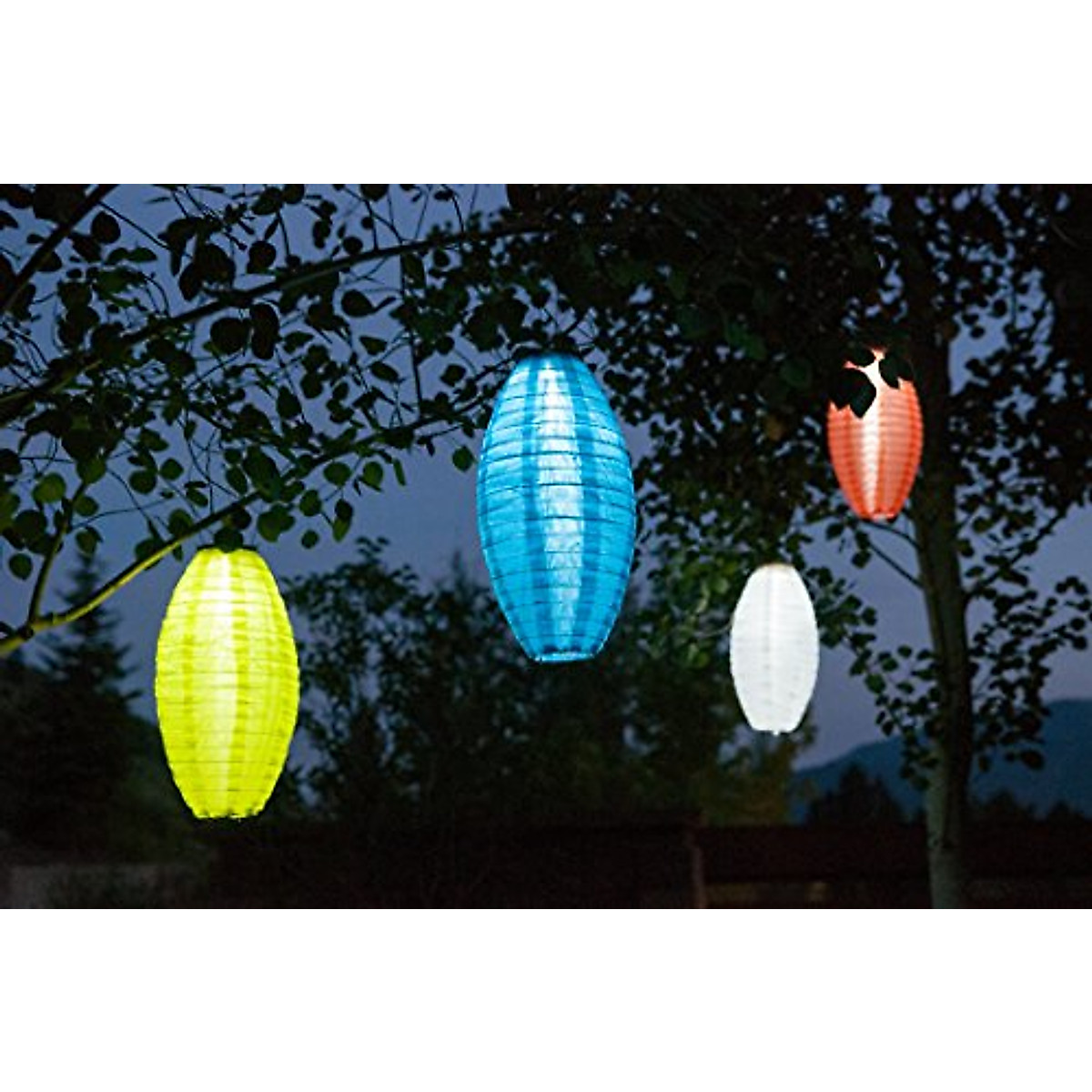 Allsop Home and Garden Soji Pod White, LED Outdoor Solar Lantern, Handmade with Weather-Resistant UV Rated Fabric, Stainless Steel Hardware, Chinese Style Light, 1-Count