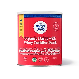 Baby's Only Organic Dairy with Whey Toddler Drink, Milk Powder with Extra Whey Protein, Iron, Vitamin D, Toddlers 12 Months Old and Up, Organic Toddler Drink, Easy to Digest, 12.7 oz, 1 Pack