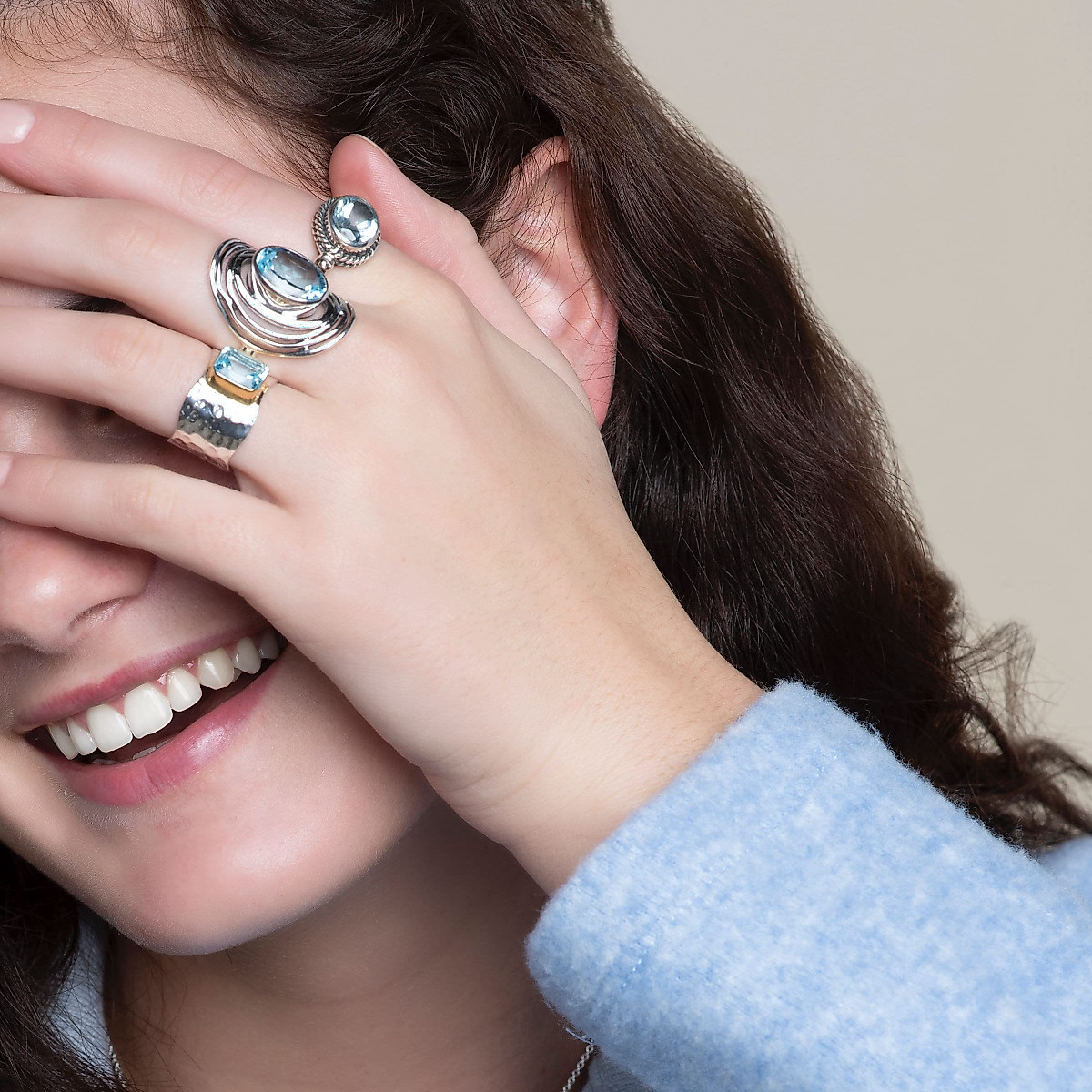 Silpada 'Torrington' Blue Topaz Ring in Sterling Silver, Size 9, Size 9