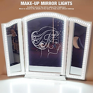 ViLSOM Led Vanity Mirror Lights Kit, 13ft/4M 240 LEDs Make-up Vanity Mirror Light for Vanity Makeup Table Set with Dimmer and Power Supply, Mirror not Included