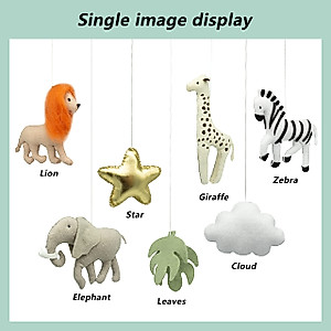 Nicepoch Musical Jungle Baby Crib Mobile for Boys & Girls - Wild Animals Nursery Mobiles - Safari Nursery Room Decor - Bassinet Mobile with Extension Arm Holder, 1.0 Count