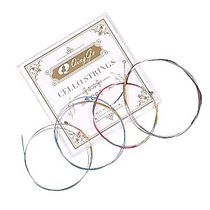 Q QINGGE Steel Core Cello Strings 4/4 3/4 set Strings for Student Strings – Sealed Pouch Prevents Corrosion