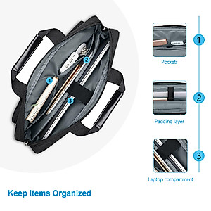 MOSISO Laptop Shoulder Messenger Bag Compatible with MacBook Pro 16 inch 2023-2019 M2 A2780 M1 A2485 A2141,15-15.6 inch Notebook with 2 Raised&1 Flapover&1 Horizontal Pocket&Handle&Belt, Black