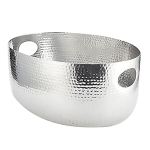American Metalcraft ATHS14 Hammered Aluminum Beverage Tub, Silver, 16 1/4-Quarts