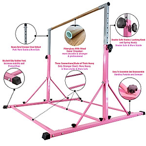 MARFULA Gymnastic Bar for Kids and Teenage Ages 3-20, 350 lbs Weight Capacity, Gymnastic Kip Bar Horizontal Bar for Gymnast, Gymnastic Training Equipment for Home and Gymnastic Center Use