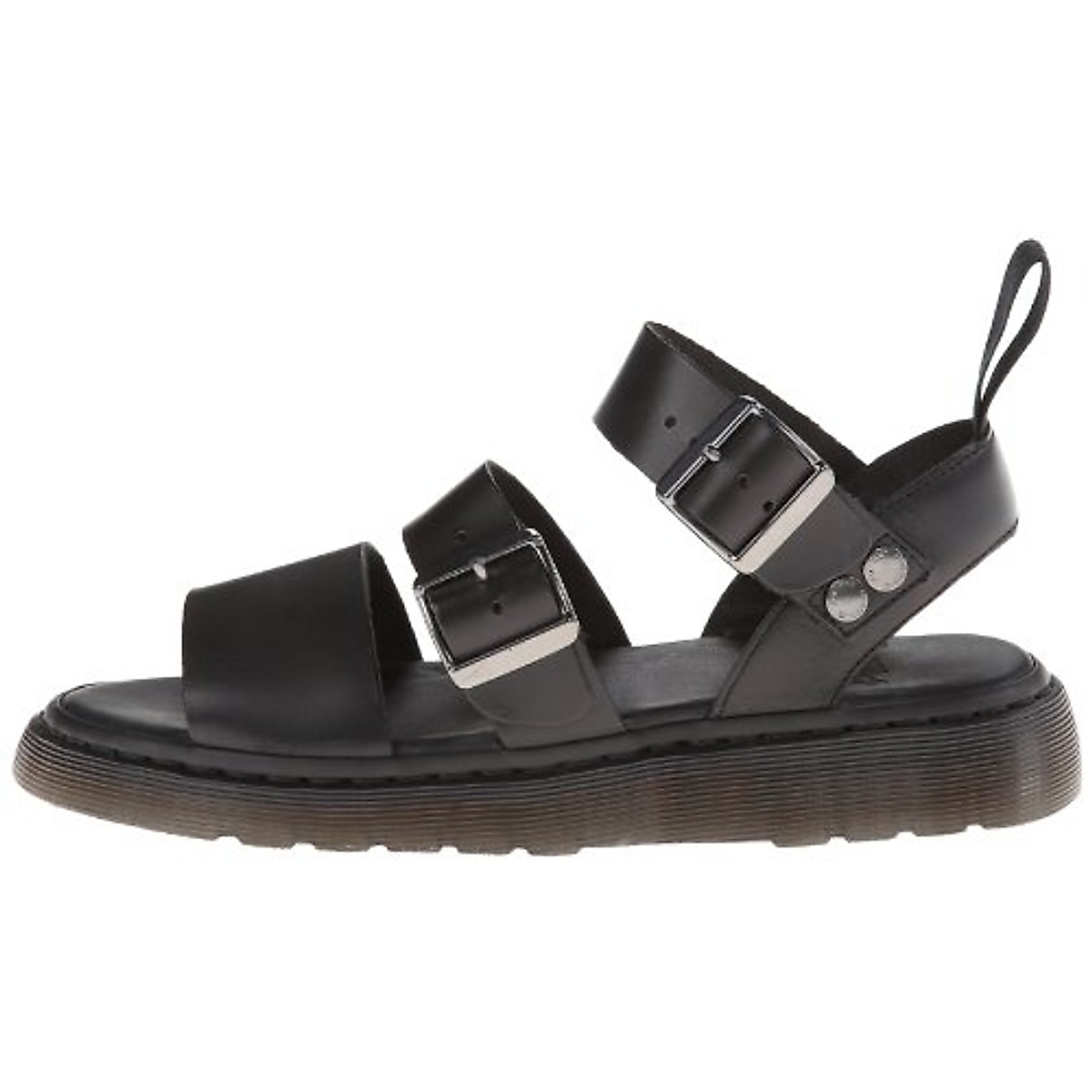 Dr. Martens mens Gryphon Gladiator Sandal, Black, 10-10.5 US
