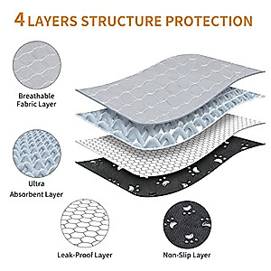 Oiyeefo Washable Pee Pad for Dogs-2 Pack 18"x24" Reusable Puppy Pads,Absorbent Leak Proof Whelping Pads,Non-Slip Waterproof Pet Training Pads for Puppy/Senior Dog Housebreaking,Whelping,Potty Training