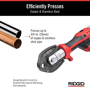 RIDGID 72553, RP 115 Mini Press Tool Kit with 1/2" - 3/4" ProPress Jaws and Carrying Case