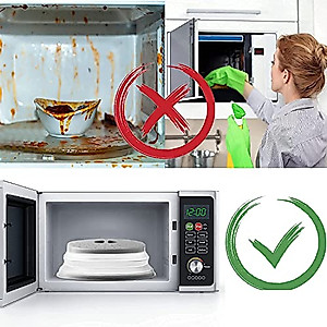 Thermoplastic Rubber Microwave Splatter Cover ,Microwave Cover for Food Fruit Drainer,BPA-Free Dishwasher Safe 10.5 inch (GREY)