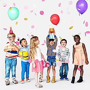 VCOSTORE Tissue Paper Confetti Circles - Round Confetti Dots，Large Table Confetti for Wedding Birthday Party Decoration and Gift Box decoration, 5000 pieces -Pink & Gold Mix Confetti,